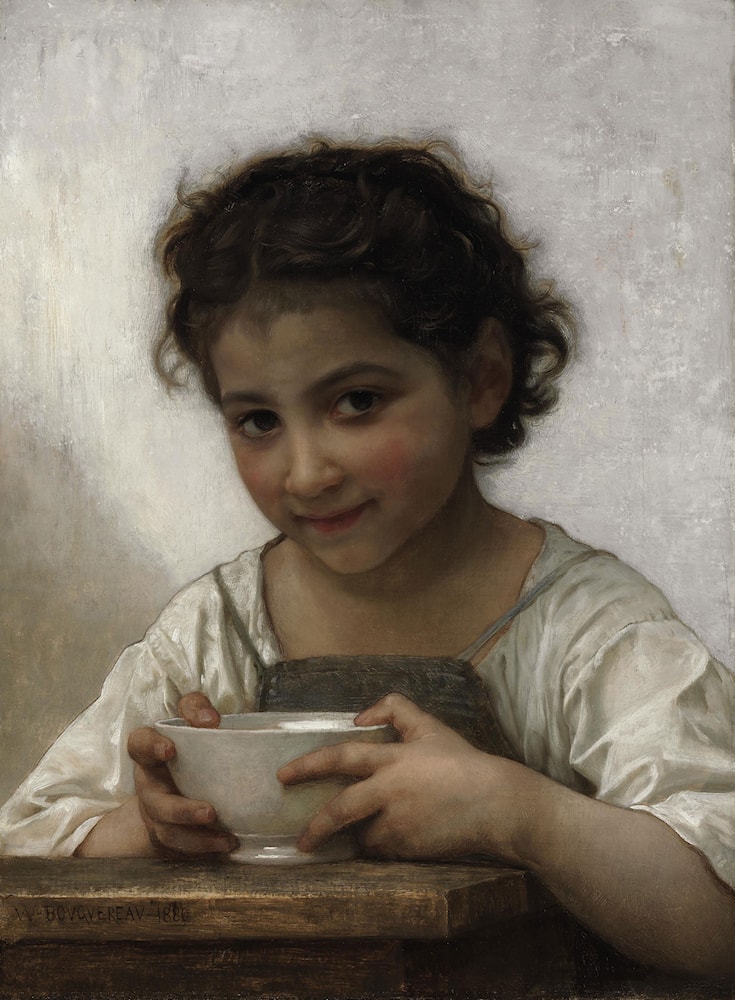 La soupe au lait by William Adolphe Bouguereau - Art Renewal Center