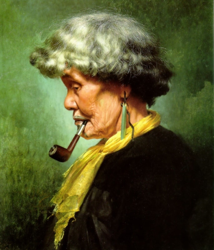 Ena Te Papatahi: A chieftainess of the Ngapuhi tribe by Charles Goldie ...