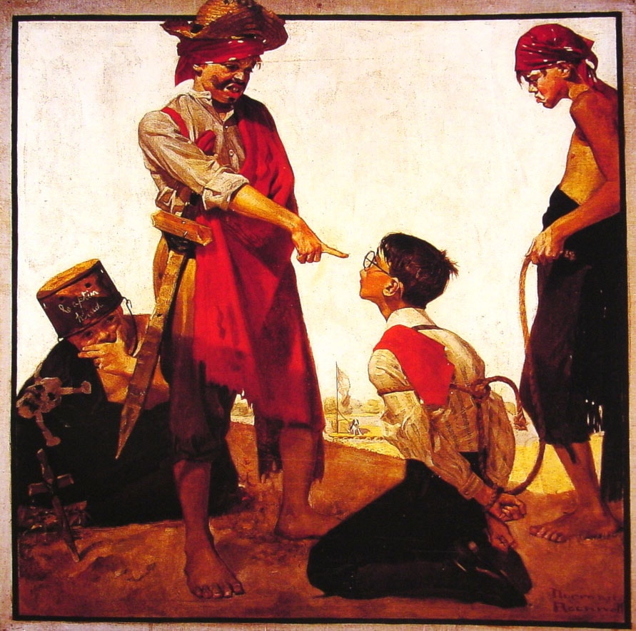 Cousin Reginald Plays Pirate by Norman Rockwell - Art Renewal Center