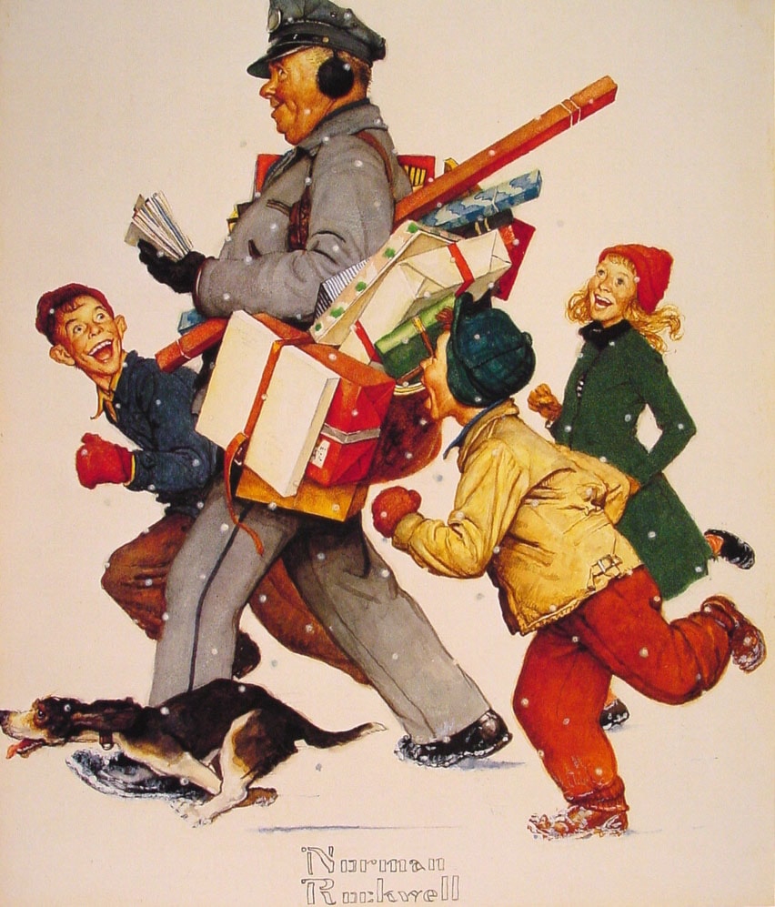 Jolly Postman by Norman Rockwell - Art Renewal Center
