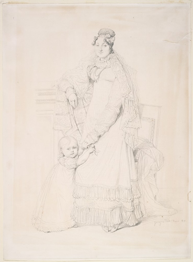 Portrait of Mme. Augustin Jordan and Her Son Gabriel by Jean Auguste ...