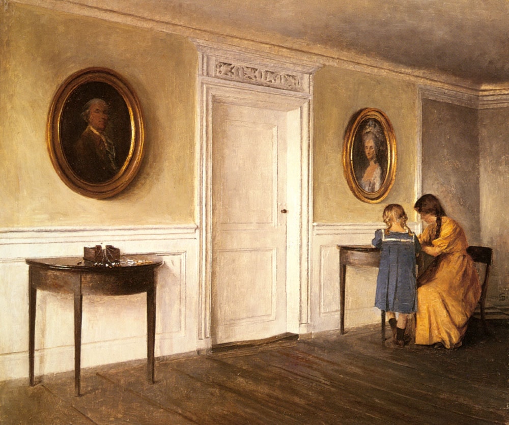 Two of the Artist's Daughters At Liselund by Peter Vilhelm Ilsted - Art ...