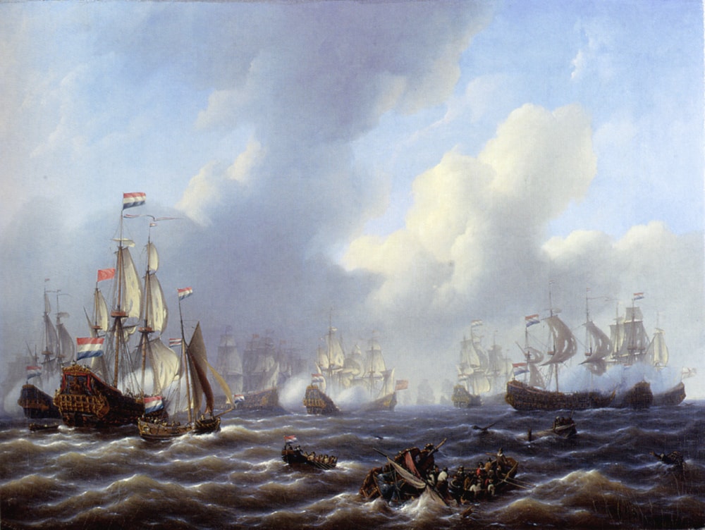The Battle Of Kamperduin by Petrus Jan Schotel - Art Renewal Center