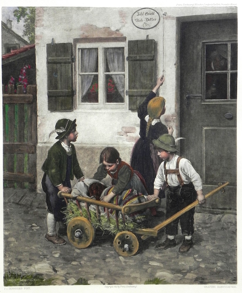 Der kranke Dackel by Franz Von Defregger - Art Renewal Center