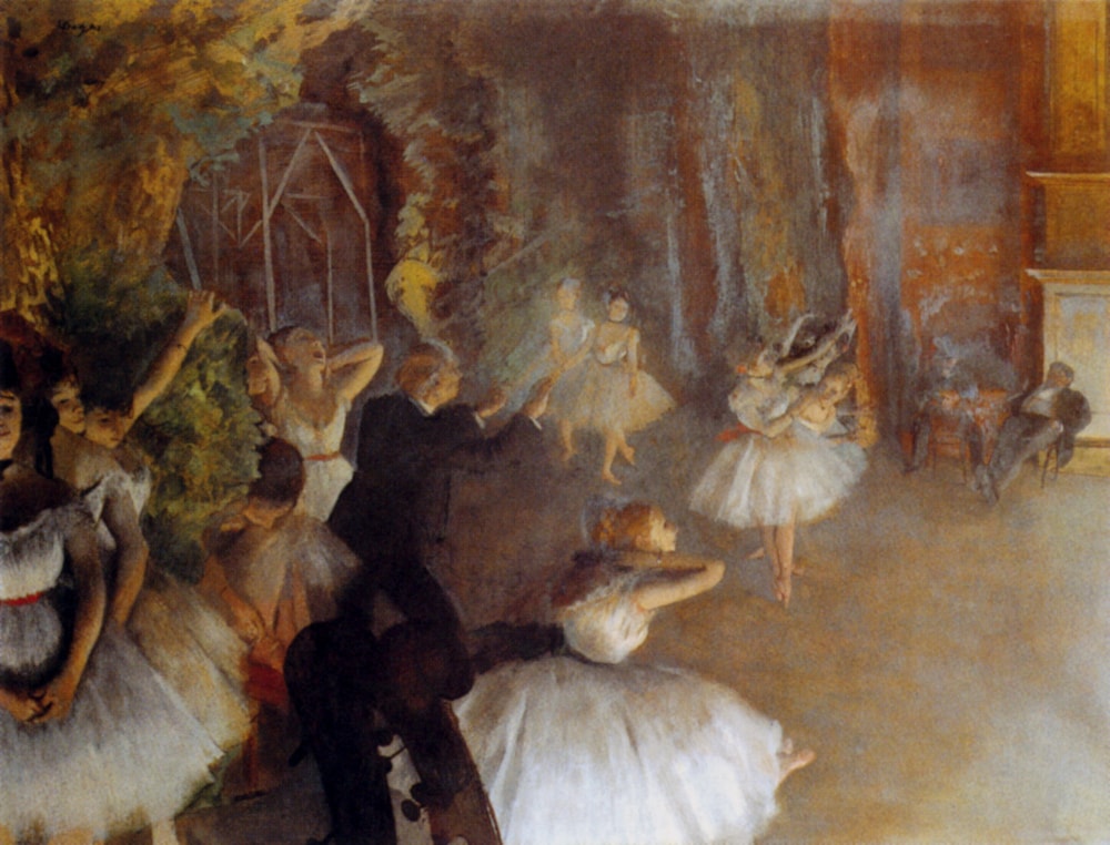 The Rehearsal Of The Ballet Onstage by Edgar Degas - 2 images - Art ...
