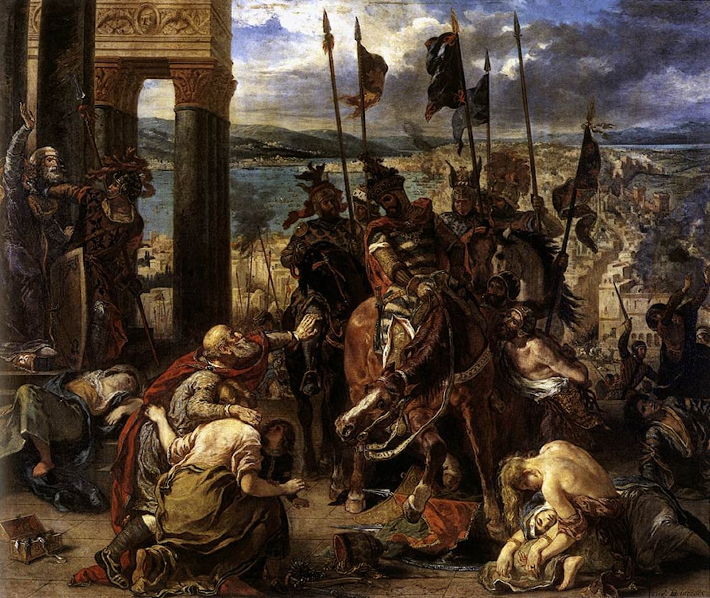 The Entry of the Crusaders into Constantinople by Eugene Delacroix ...