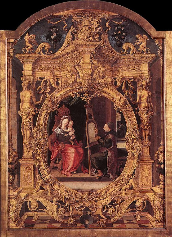 St Luke Painting the Virgin's Portrait by Lancelot Blondeel - Art ...