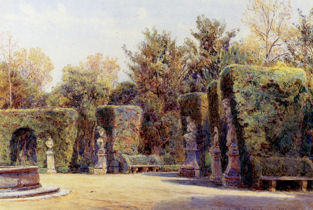 An Italian Garden by George Samuel Elgood - Art Renewal Center