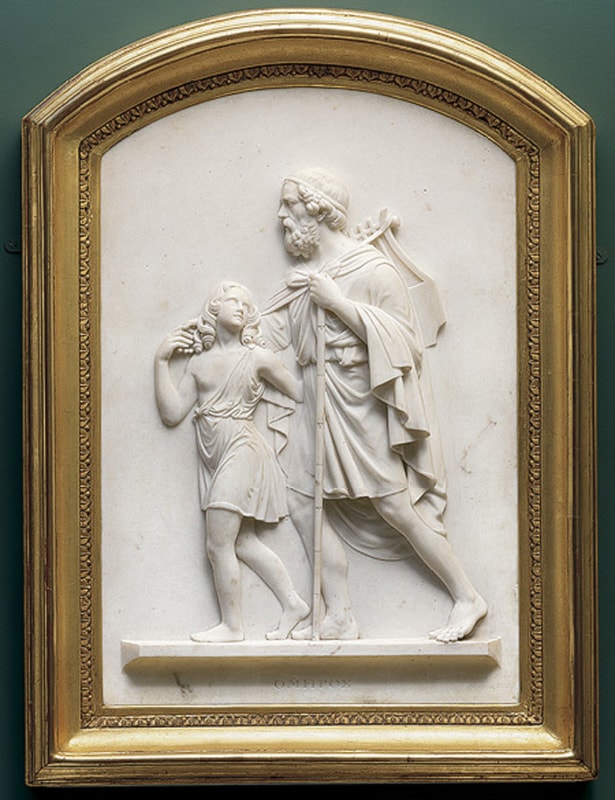 Blind Homer Led by the Genius of Poetry by Edward Sheffield Bartholomew ...