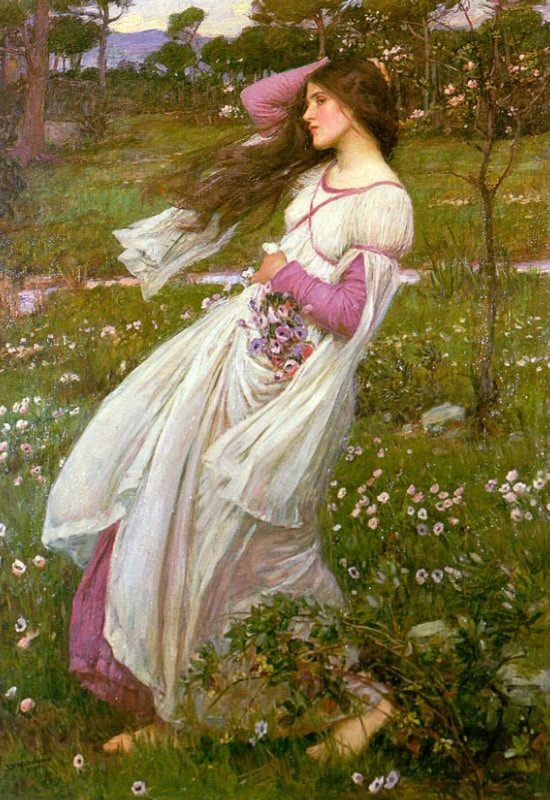 Windswept by John William Waterhouse - Art Renewal Center