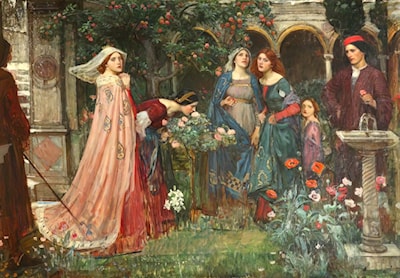 Penelope and the Suitors by John William Waterhouse - 2 images - Art ...