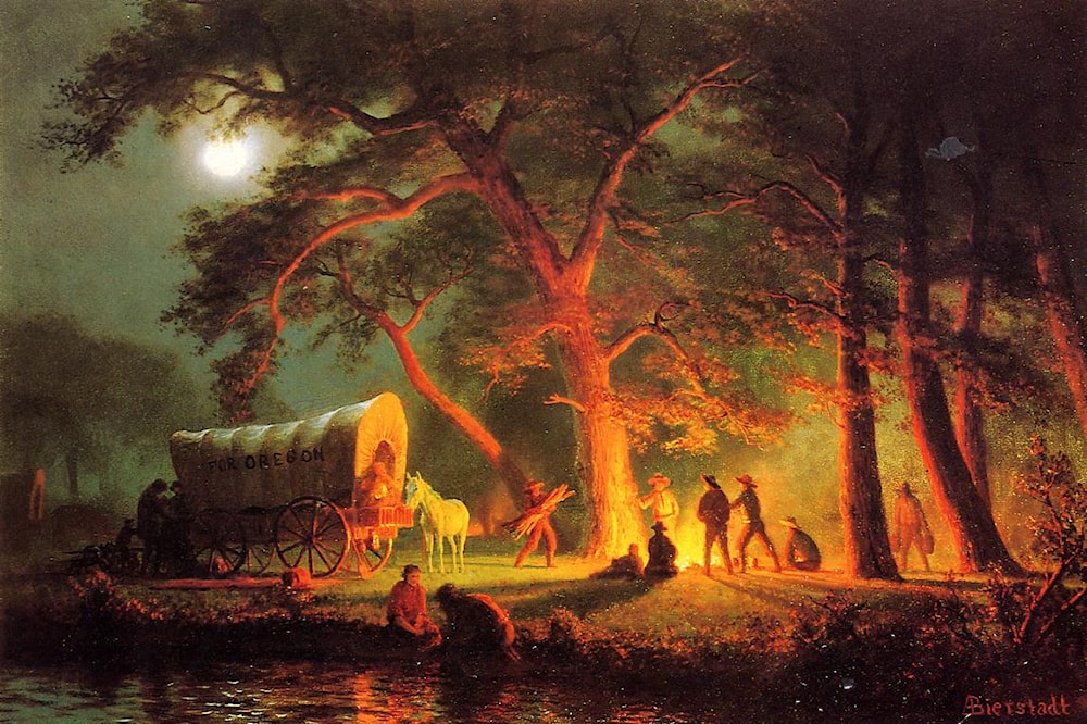 Oregon Trail by Albert Bierstadt - Art Renewal Center