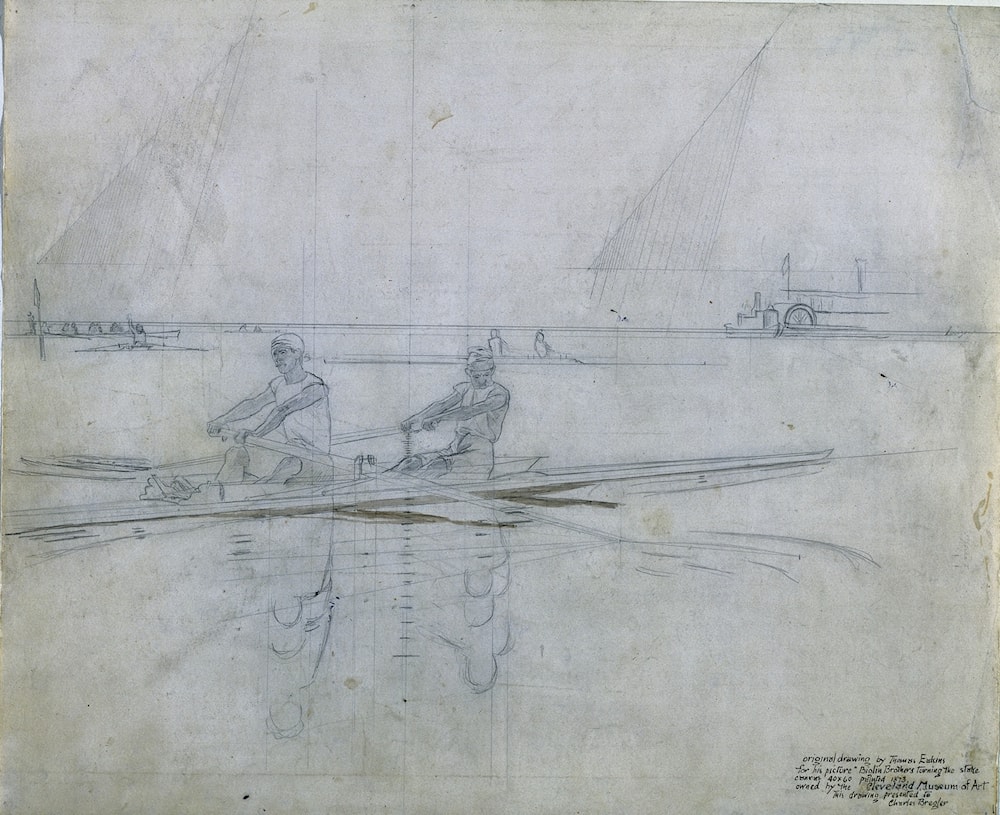 The Biglin Brothers Turning the Stake by Thomas Eakins - 2 images - Art Renewal Center