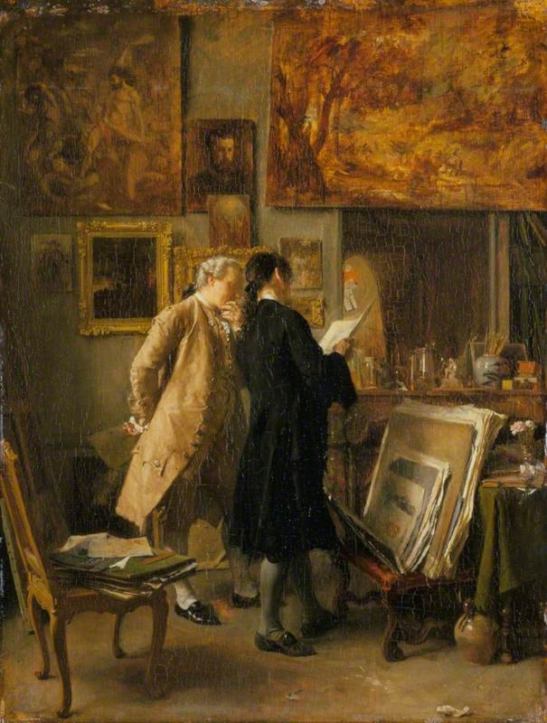 An Artist Showing His Work by Jean-Louis Ernest Meissonier - Art ...
