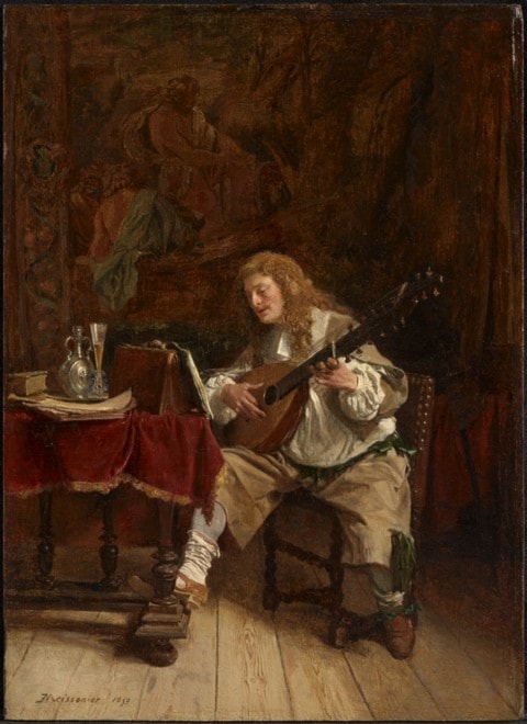 The Musician by Jean-Louis Ernest Meissonier - Art Renewal Center