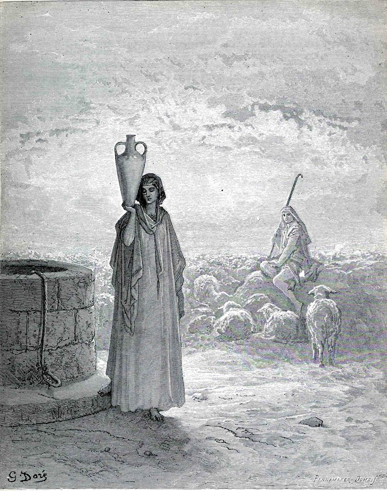 Jacob Keeping Laban's Flock by Gustave Dore - Art Renewal Center