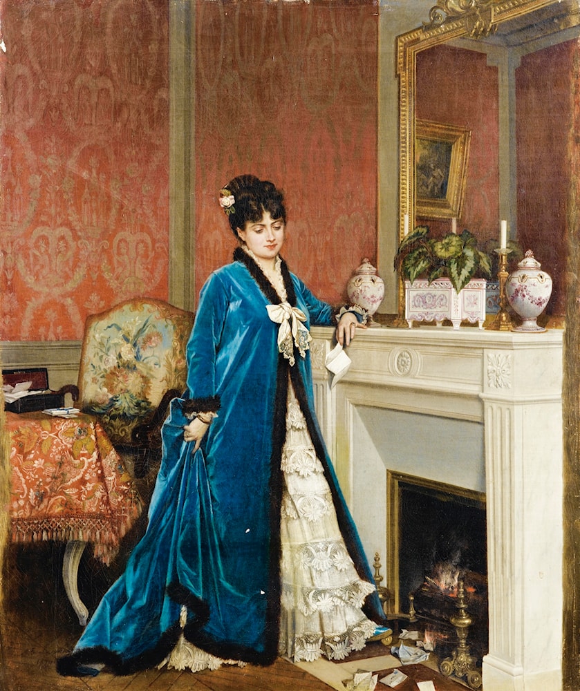 The Letter by Auguste Toulmouche - Art Renewal Center