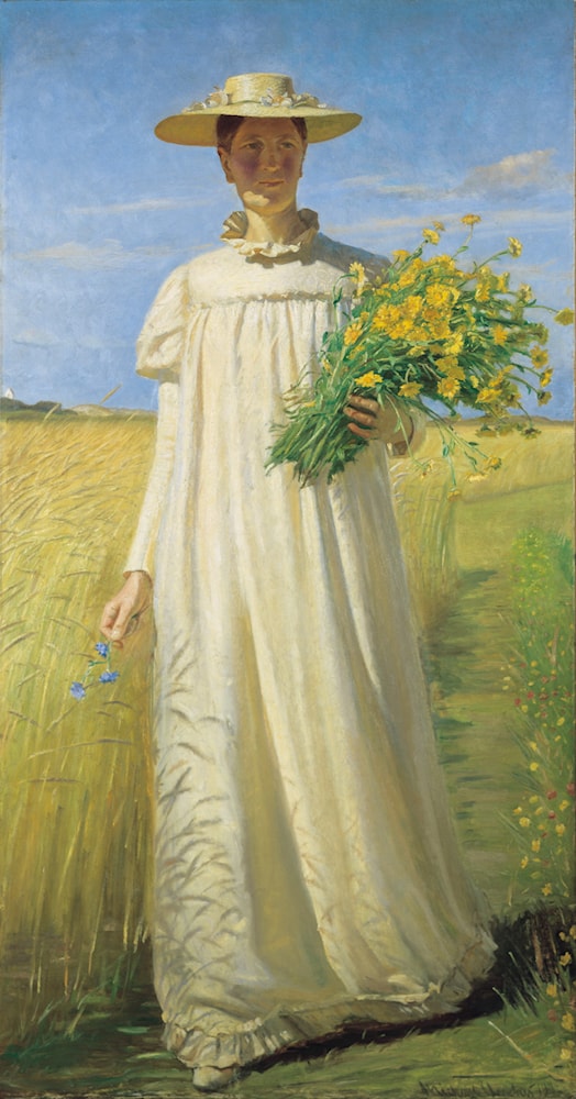 Anna Ancher Returning from the Field by Michael Peter Ancher - 2 images ...