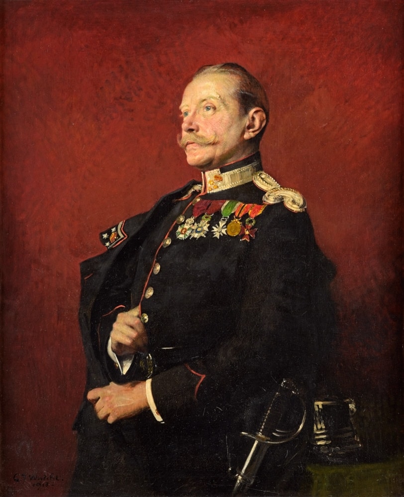 Portrait of a senior military man with the Order of the French Legion ...