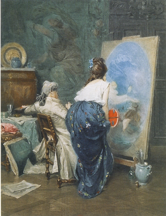 The Artist and His Model by Charles Bargue - Art Renewal Center