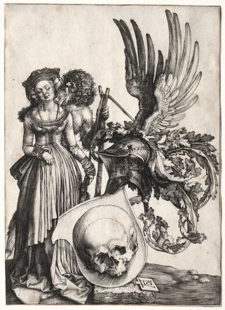 Coat­Of­Arms With A Skull by Albrecht Durer - 2 images - Art Renewal Center