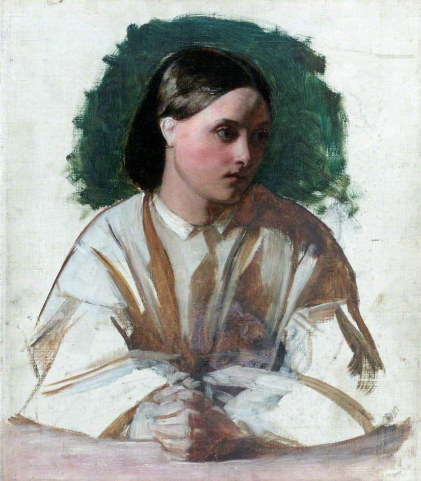 A Girl with Clasped Hands by Augustus Leopold Egg - Art Renewal Center