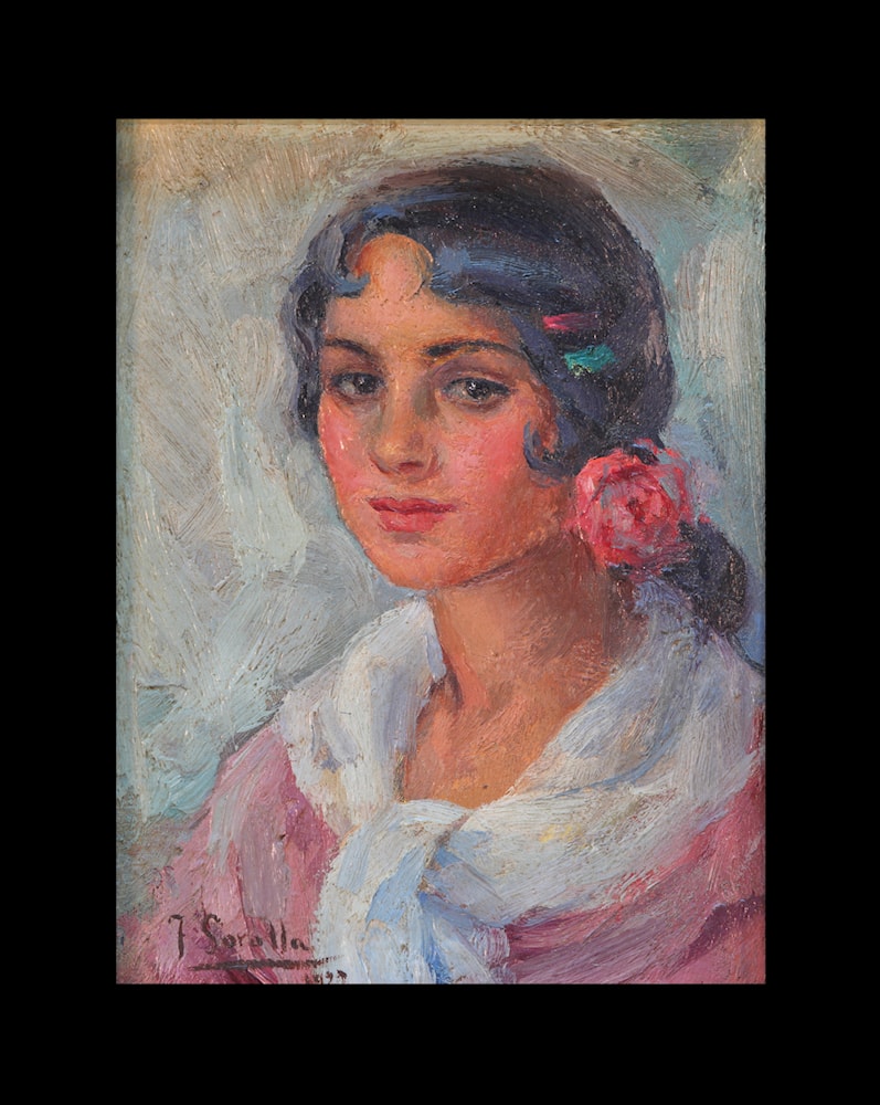 Portrait of a Woman by Joaquin Sorolla y Bastida - Art Renewal Center