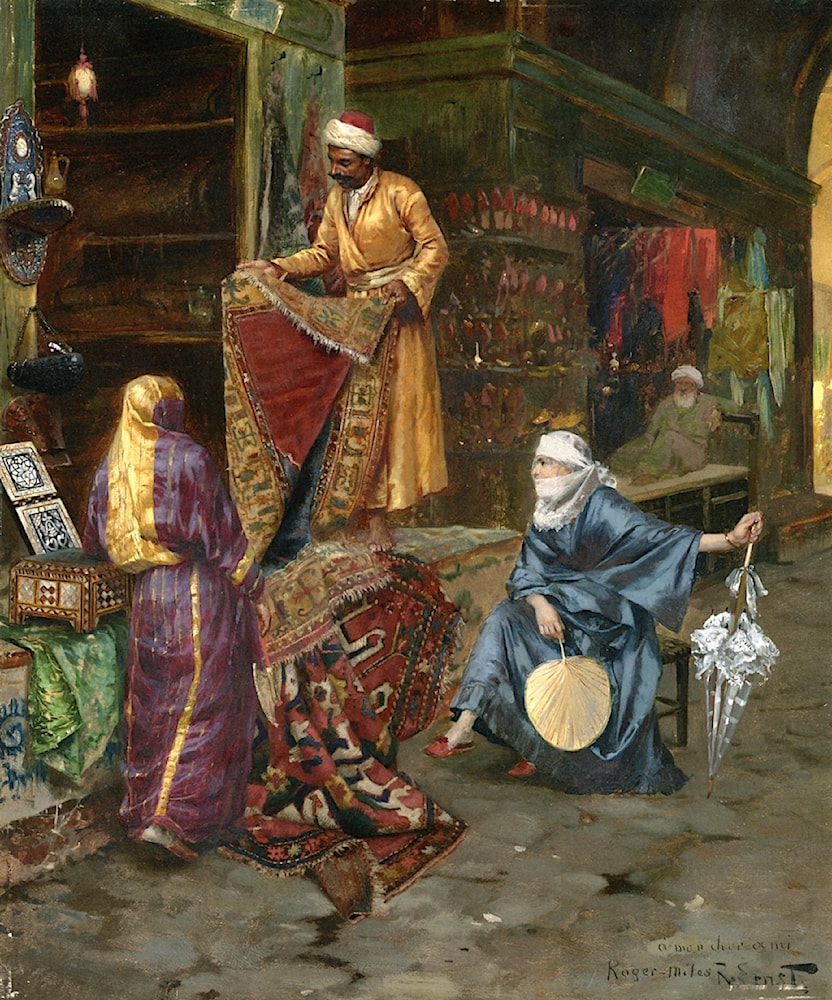 The Carpet Merchant by Rudolf Ernst - Art Renewal Center