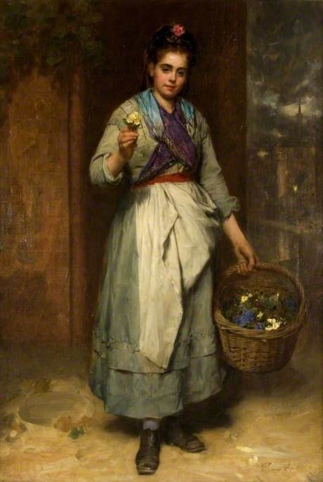 Violets and Primroses by Thomas Faed - Art Renewal Center