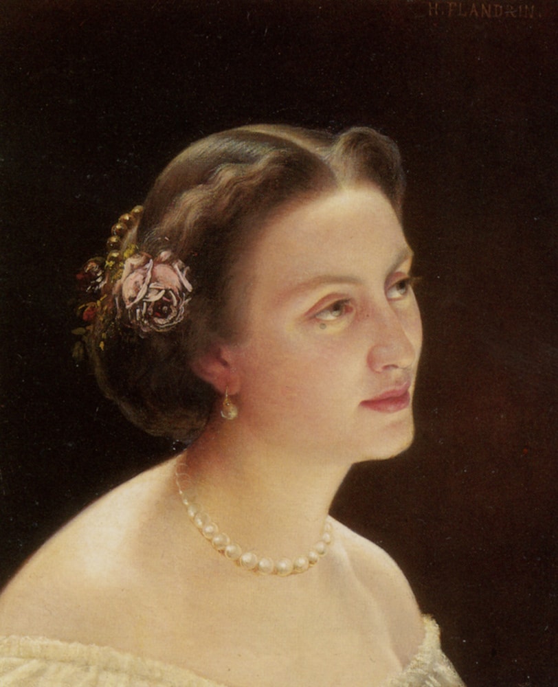 Portrait of a Lady by Jean Hippolyte Flandrin - Art Renewal Center