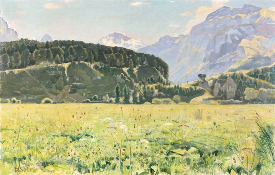 Summer Landscape near Interlaken by Ferdinand Hodler - Art Renewal Center