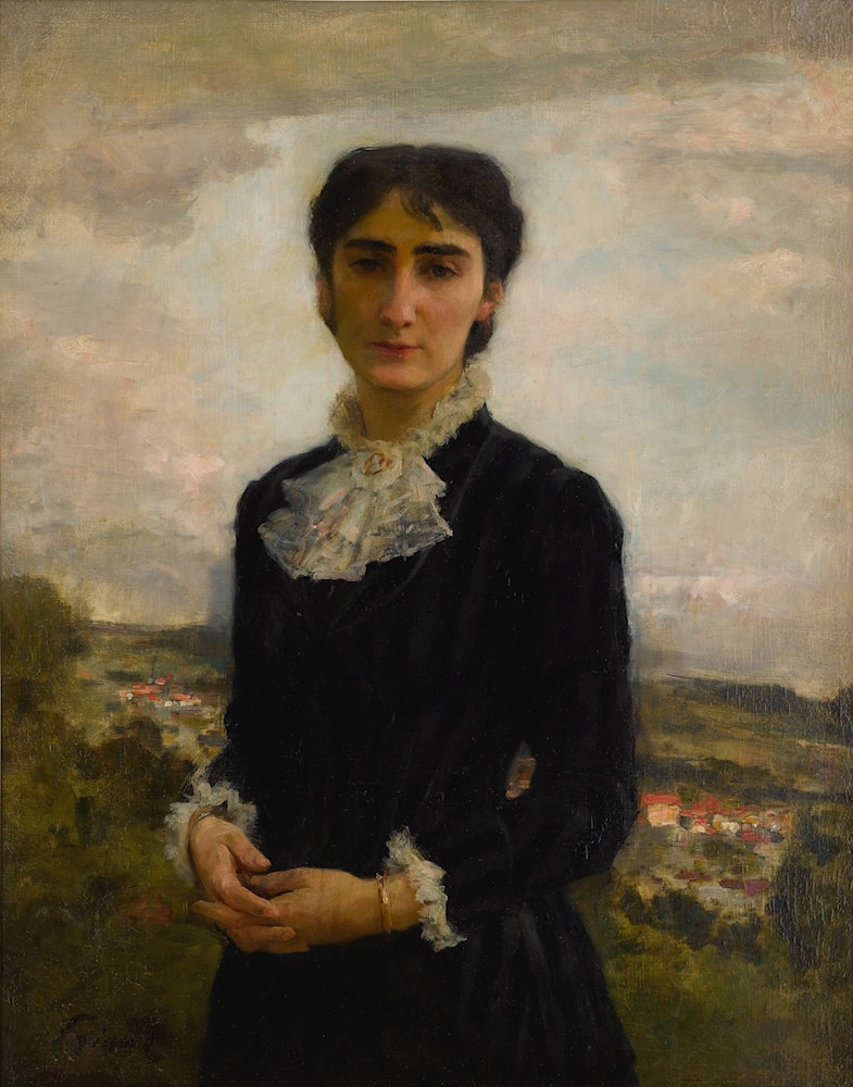 Portrait de Jeune Fille by Emile Friant - 2 images - Art Renewal Center