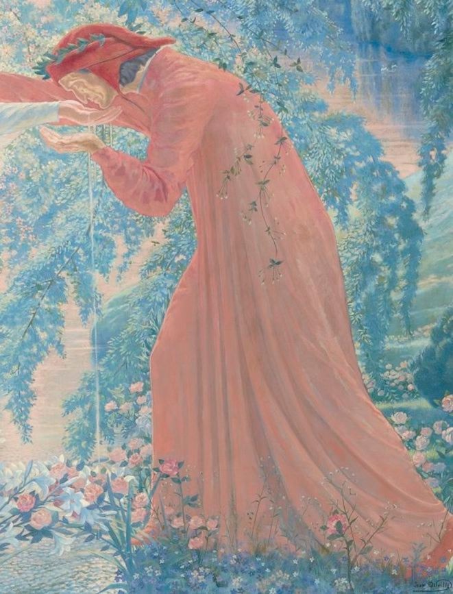 Dante drinking Lethe water by Jean Delville - 3 images - Art Renewal Center