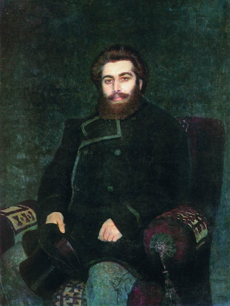 Portrait of Artist Arkhip Kuindzhi by Il'ya Repin - Art Renewal Center
