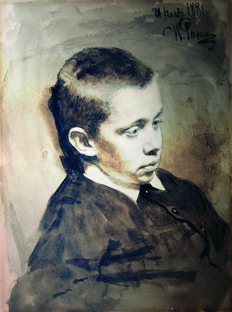 Portrait of A.S. Matveyev as a Child by Il'ya Repin - Art Renewal Center