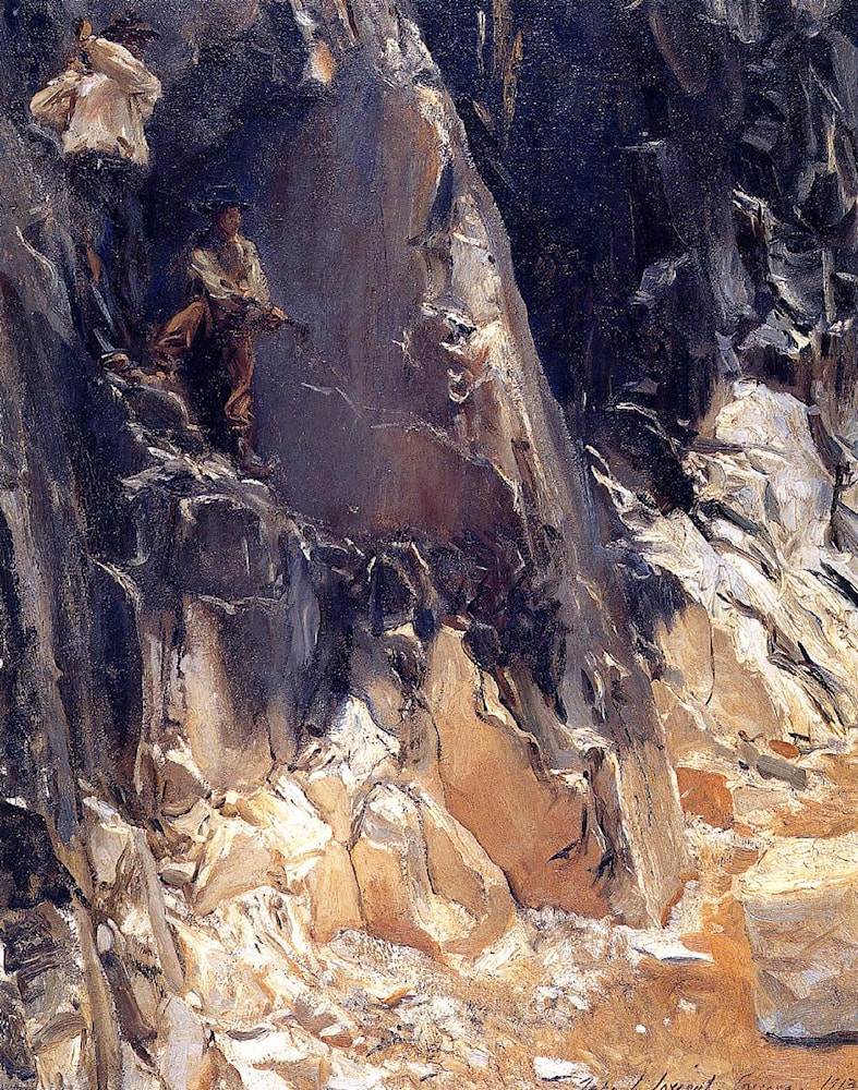 Marble Quarries at Carrara by John Singer Sargent - Art Renewal Center
