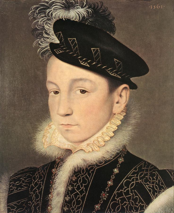 Portrait of King Charles IX of France by Francois Clouet - Art Renewal ...