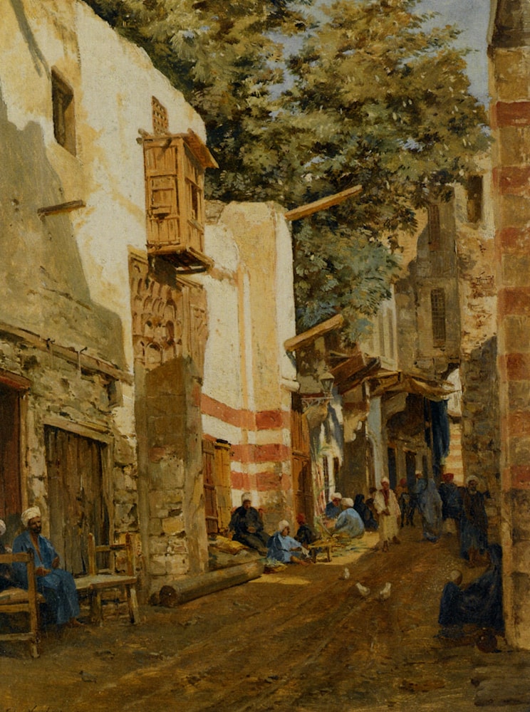 Street of the Sharbouri Cairo by John Varley - Art Renewal Center