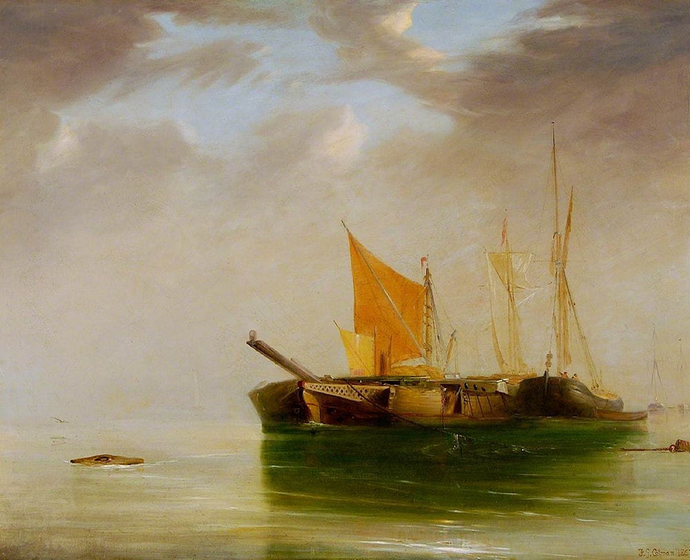 Morning Mist on the Orwell by Frederick George Cotman - Art Renewal Center