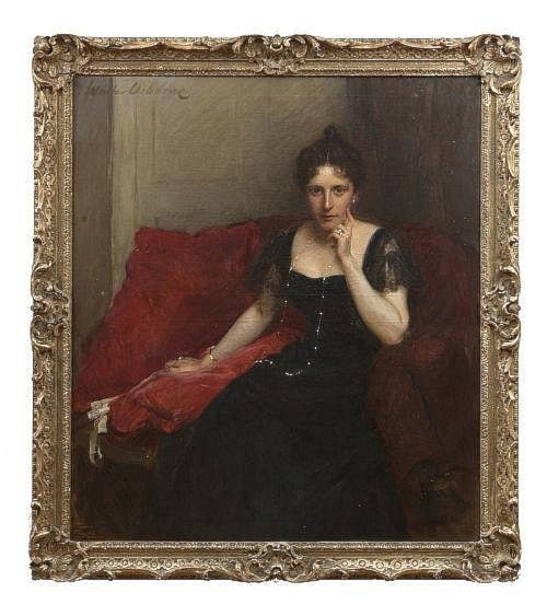 Portrait of Mrs Meade by Walter Frederick Osborne - 2 images - Art ...