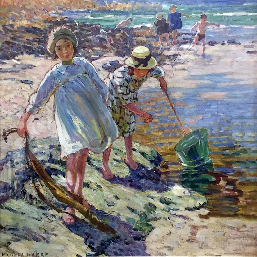 Children on the Seashore by Dorothea Sharp - Art Renewal Center