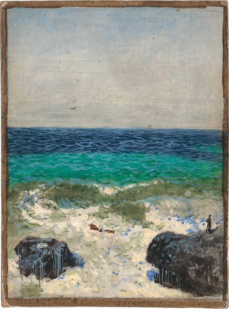 Felsenküste / Ruderer by Alexander Rothaug - Art Renewal Center