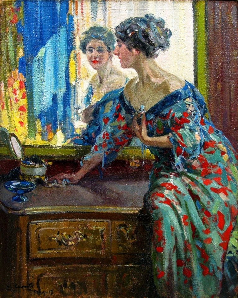 Woman at Her Toilet by Ulisse Caputo - Art Renewal Center