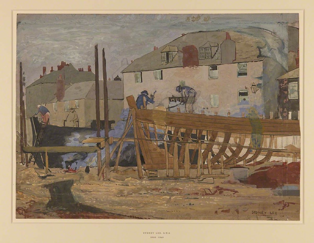 Boatbuilding by William Lee-Hankey - Art Renewal Center