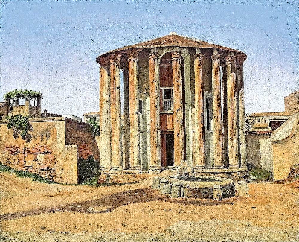 Vesta Temple in Rome by Christoffer Wilhelm Eckersberg - Art Renewal Center