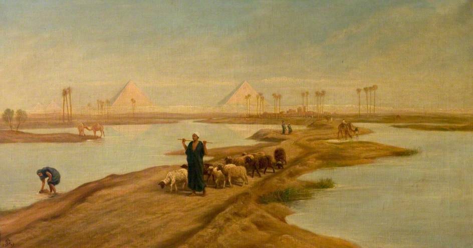 The Ancient Causeway to the Pyramids, Egypt by Frederick Goodall - Art ...