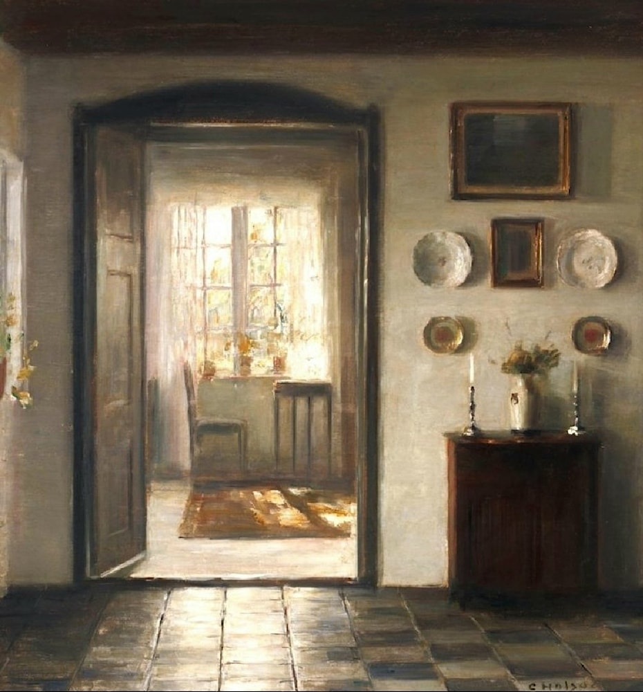 Interior by Vilhelm Hammershoi - Art Renewal Center