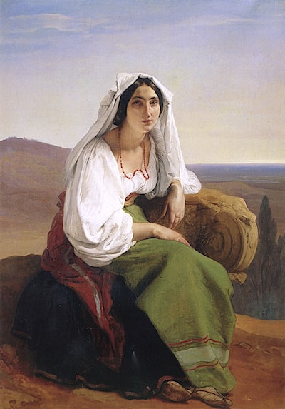 Ruth by Francesco Hayez - 2 images - Art Renewal Center