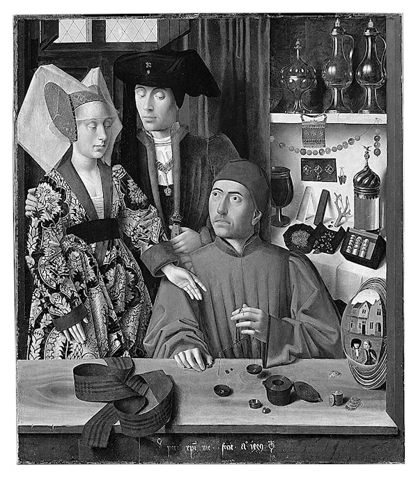 St Eligius in His Workshop by Petrus Christus - 28 images - Art Renewal ...