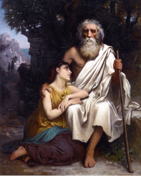 Oedipus and Antigone by Camille Felix Bellanger - Art Renewal Center